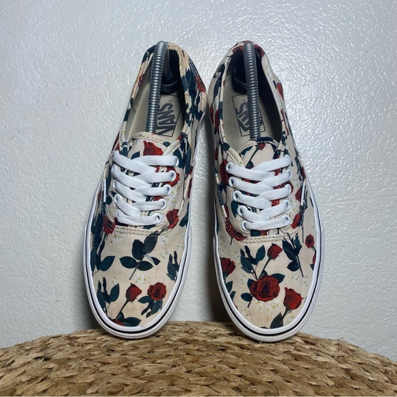 Vans | Shoes | Vans Era Pink Rose Red Floral | Poshmark
